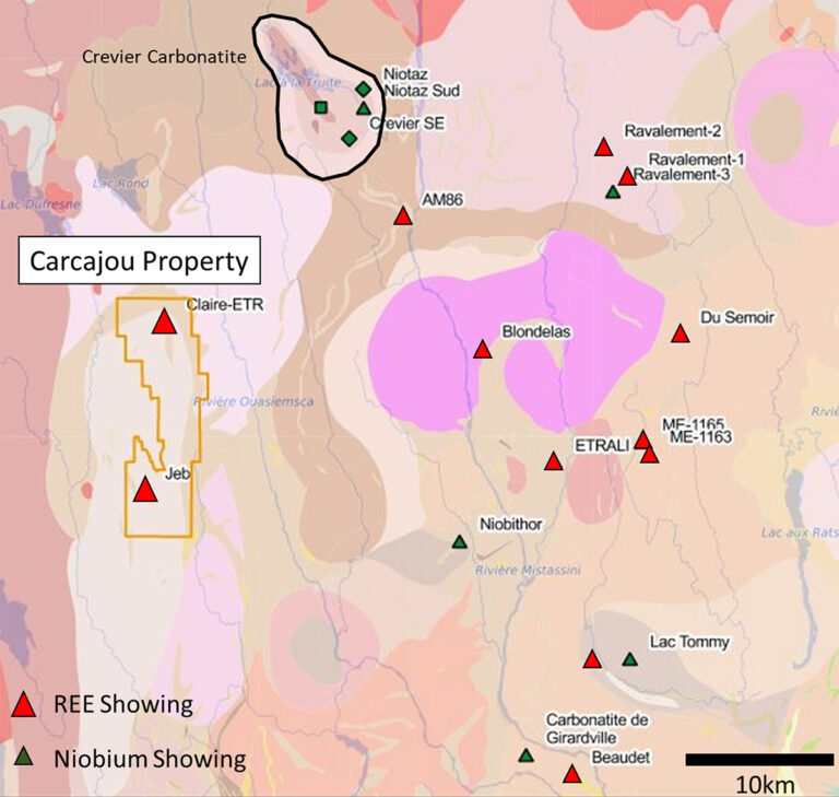 Carcajou Property - QREE - Quebec Rare Earth Elements
